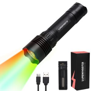 lumenshooter b2 blood tracking light, powerful hunting flashlight for nighttime deer or elk blood trail tracking