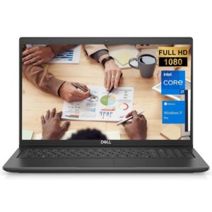 dell newest business laptop latitude 3520, 15.6" fhd display, intel i7-1165g7, 64gb ram, 2tb ssd, webcam, usb-c, hdmi, wi-fi 6, windows 11 pro