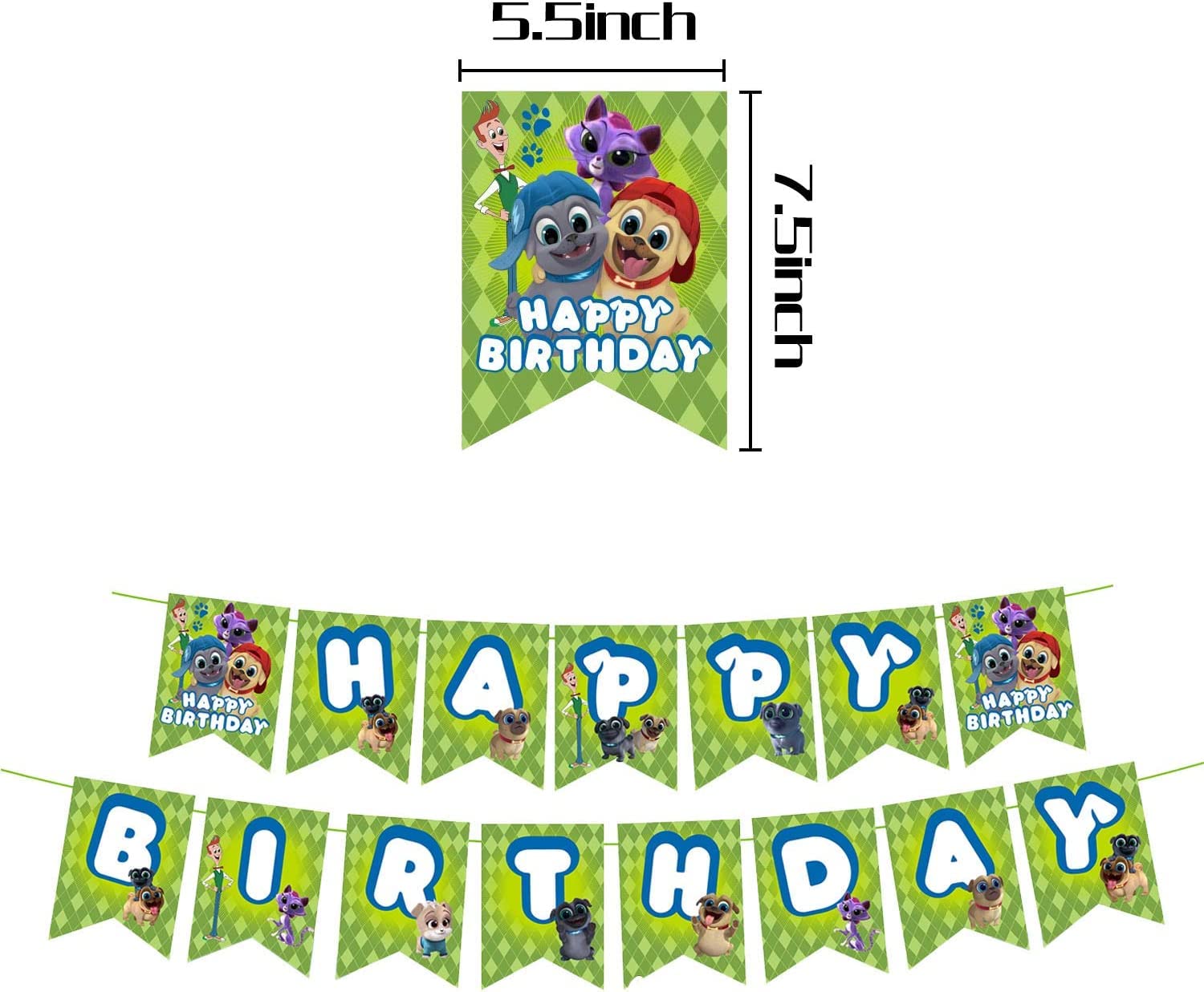 Puppy Dog Birthday Party Decorations for Puppy Dog Pals Including Banners Latex Balloons Aluminum Foil Balloons for Birthday Party Decorations for Children and Adults