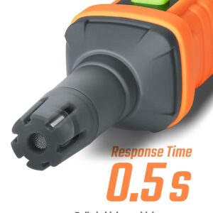 TopTes PT210 Gas Leak Detector, Natural Gas Detector with Audible & Visual Alarm, Locating The Source of Propane, Methane, and Combustible Gas Leaks for Home and RV (Includes Battery x2) - Orange