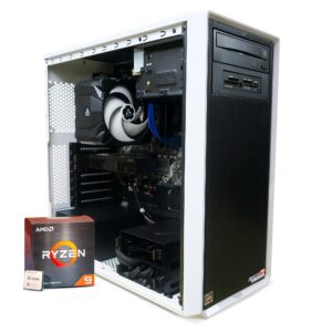 cpu solutions express video editing pc, cev-8446-2t - ultra hd, 4k video editing workstation - ryzen 9 5900x, 4.7ghz 12-core, 64gb ram, 2000gb nvme ssd, quadro rtx a2000, windows 11 pro computer tower