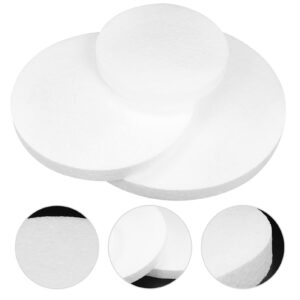 Hemoton 3pcs Foam Cake Base Diy Cake Circle Cake Cardboard Base Cake Dummies Foam Cake Edible Wafer Paper Foam Cake Circle Wedding Cake Base Micro Cake Foam Baby Round White