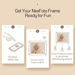 NexFoto 16.2 Inch Extra Large Digital Picture Frame 32GB with Remote Control, WiFi Digital Photo Frame with IPS Touch Screen,Easy to Share Photos via App, Wall-Mountable, Gift for Mother