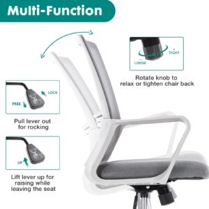 Drafting Chair - Tall Standing Office Desk Chair with Adjustable Foot Ring, Chair with Ergonomic Lumbar Support, Adjustable Height, Breathable Mesh