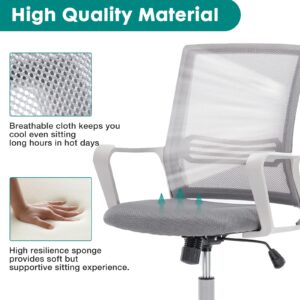 Drafting Chair - Tall Standing Office Desk Chair with Adjustable Foot Ring, Chair with Ergonomic Lumbar Support, Adjustable Height, Breathable Mesh