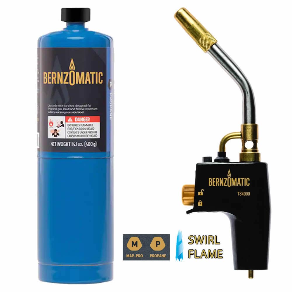 TS4000 Trigger Start Torch + 1 Propane Fuel Pro Gas Hand Torch Style Cylinder 14.1 oz With Golden Lion Bonus