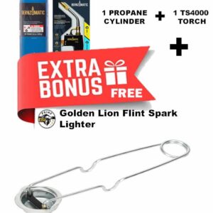 TS4000 Trigger Start Torch + 1 Propane Fuel Pro Gas Hand Torch Style Cylinder 14.1 oz With Golden Lion Bonus