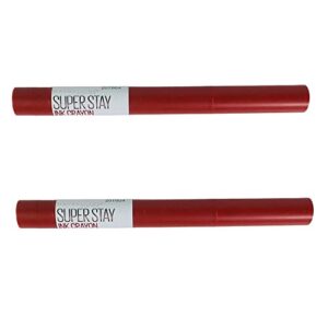 MAYBELLINE Pack of 2 New York Super Stay Ink Crayon Lipstick, Know No Limits # 115