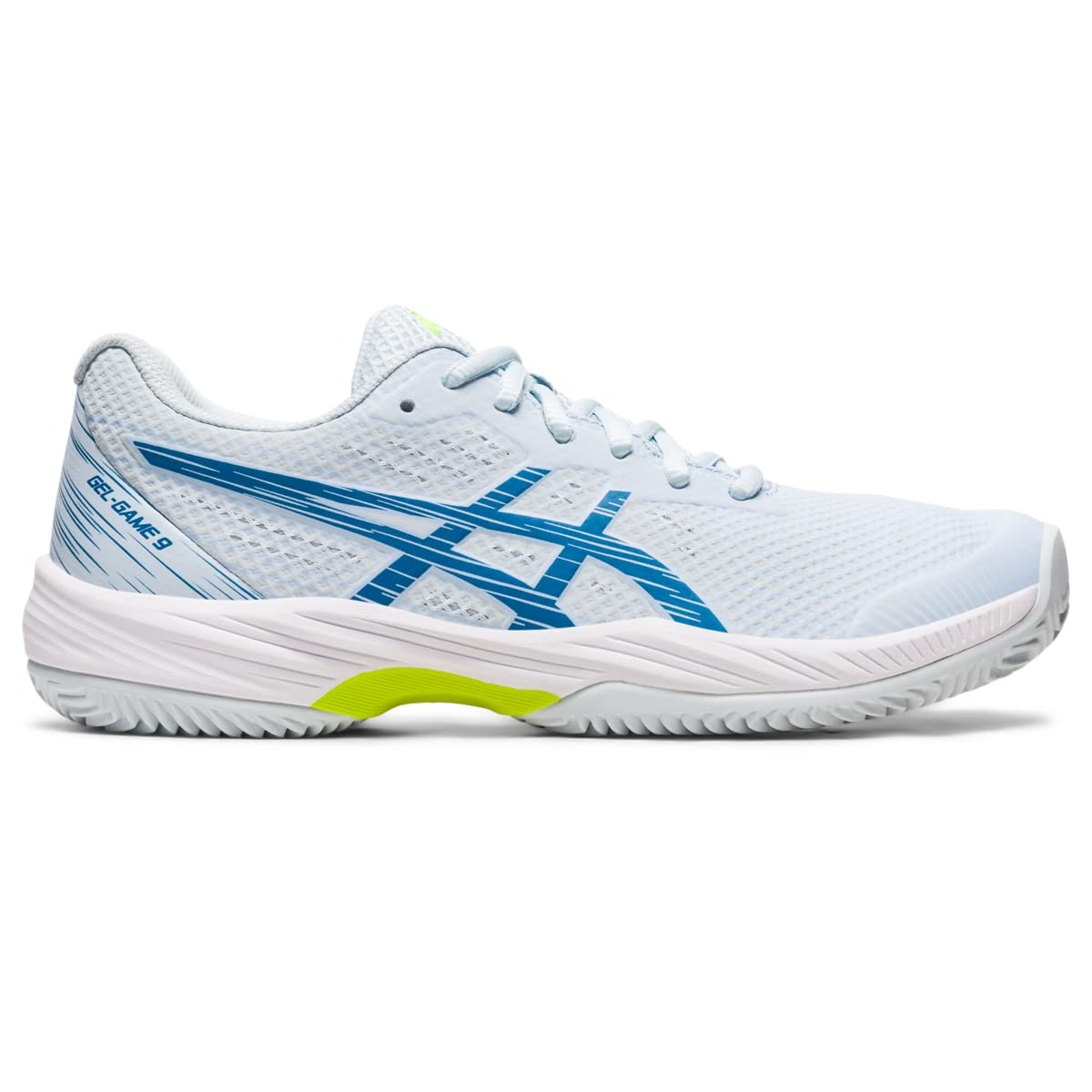 ASICS Women's Gel-Game 9 Clay/OC Tennis Shoes, 7, Sky/Reborn Blue