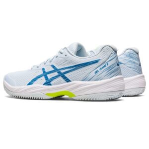 ASICS Women's Gel-Game 9 Clay/OC Tennis Shoes, 7, Sky/Reborn Blue