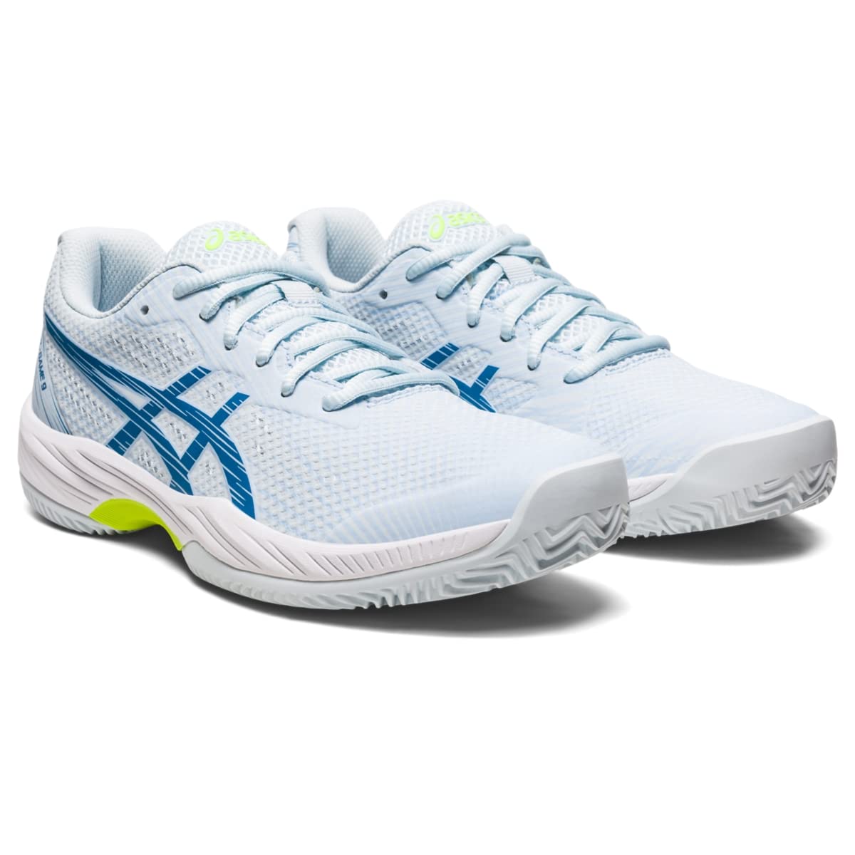 ASICS Women's Gel-Game 9 Clay/OC Tennis Shoes, 7, Sky/Reborn Blue