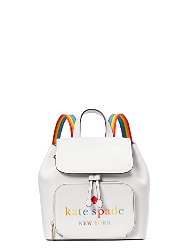 Kate Spade New York Darcy Flap Backpack (White Dove/Multi)