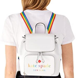 Kate Spade New York Darcy Flap Backpack (White Dove/Multi)