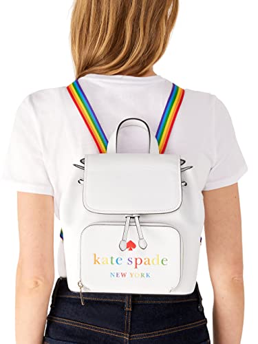 Kate Spade New York Darcy Flap Backpack (White Dove/Multi)