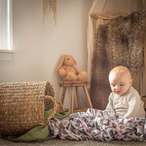 Wilder Twill Fitted Crib Sheet: Forest Berry Forage: 100% Natural Cotton Crib Sheets, Wild Nature, Soft and Breathable, Boys, Girls, Baby, Neutral, Easy Machine Washable, Forest Theme