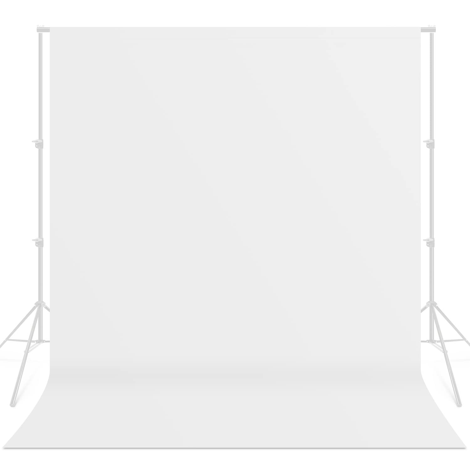 LimoStudio 10' x 20' (W x H) Pure White Backdrop Background Screen, Higher Density A+ Premium Grade 150 GSM Synthetic Material Fabric, Solid Seamless Muslin for Professional Photo Studio, AGG3251