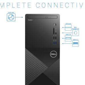 Dell Vostro 3888 3000 Tower Business Desktop Computer, Intel Octa-Core i7-10700 up to 4.8GHz, 32GB DDR4 RAM, 1TB PCIe SSD + 1TB HDD, DVDRW, 802.11AC WiFi, Bluetooth, Keyboard & Mouse, Windows 11 Pro