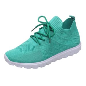 mlagjss slip ons memory foam flats women's sneakers walking sneakers womens sneakers size 11 walking sneakers (0712a324 mint green,size 8)