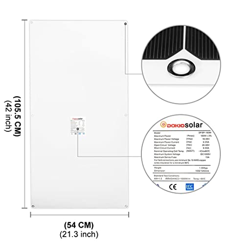 Flexible Monocrystalline Solar Panel Can Charge 12V Battery for Car/Boat/ Home Waterproof Solar Panel (18V 100W 3pc)