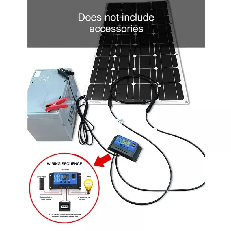 Flexible Monocrystalline Solar Panel Can Charge 12V Battery for Car/Boat/ Home Waterproof Solar Panel (18V 100W 3pc)