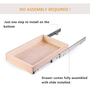 Mulush Pull Out Cabinet Organizer, Soft Close Slide Out Wood Drawer Storage Shelves for Kitchen, 11”W x 21”D, Requires At Least 12.5” Cabinet Opening, Finished