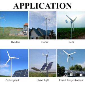 QAZNHODDS 6000W Wind Turbines Generator 6 Blade Windmill Turbines Generator Kit 2.5m/s Low Wind Speed Starting Wind Turbines with Charge Controller,24v