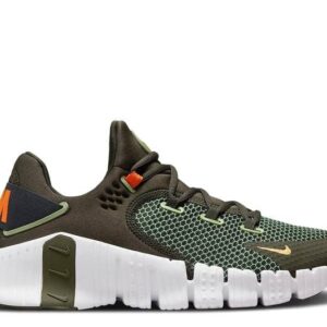 Nike Free Metcon 4"Cargo Khaki/Safety Orange/White/Sequoia Unisex Training Shoe Size 9