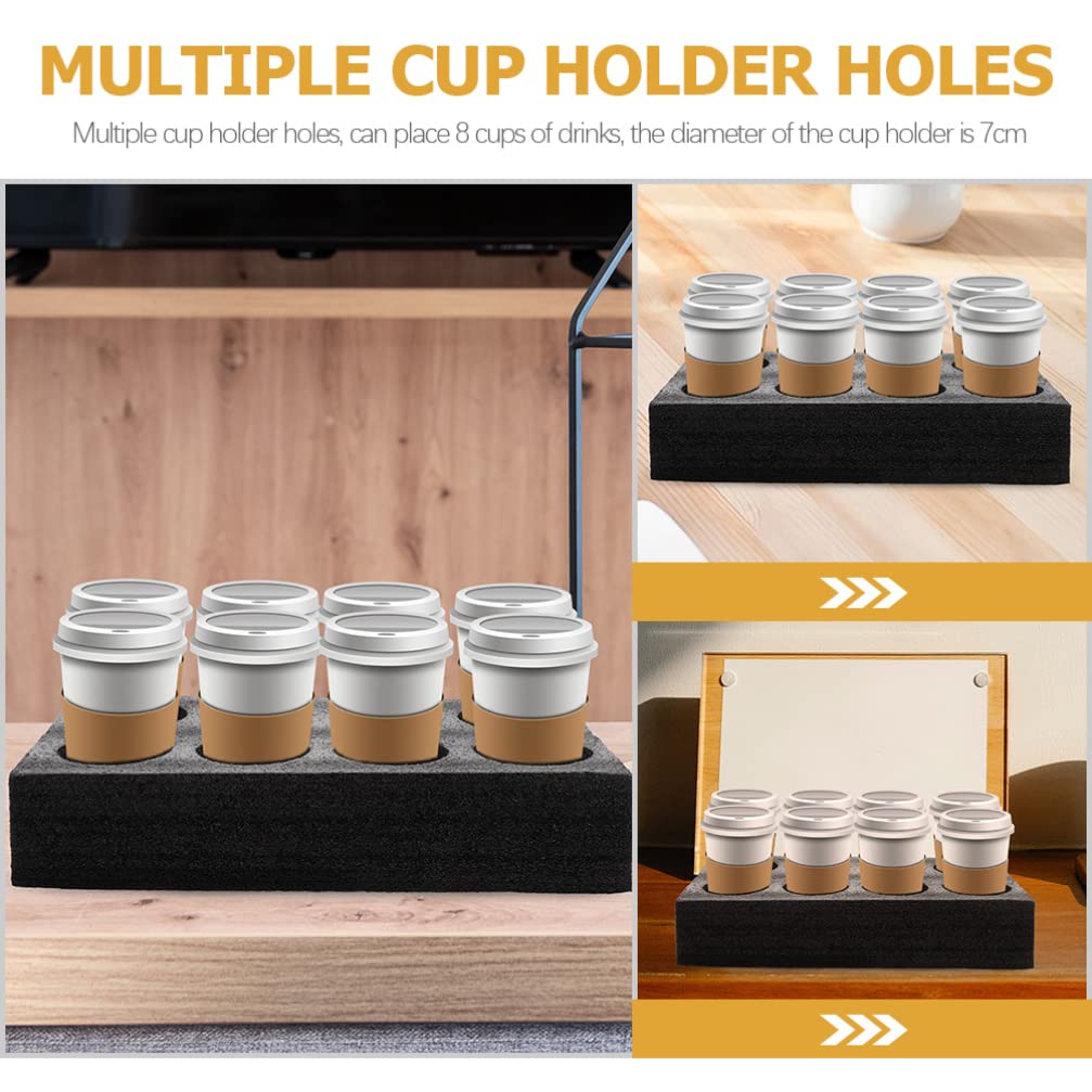 Operitacx Beverage Takeout Accessory 3Pcs Takeout Cup Trays Foam Coffee Carrier Cup Carry Holder Drink Carrier to Go Drink Holder 8 Cups for Hot and Cold Drinks Coffee Cup Carrier Tray