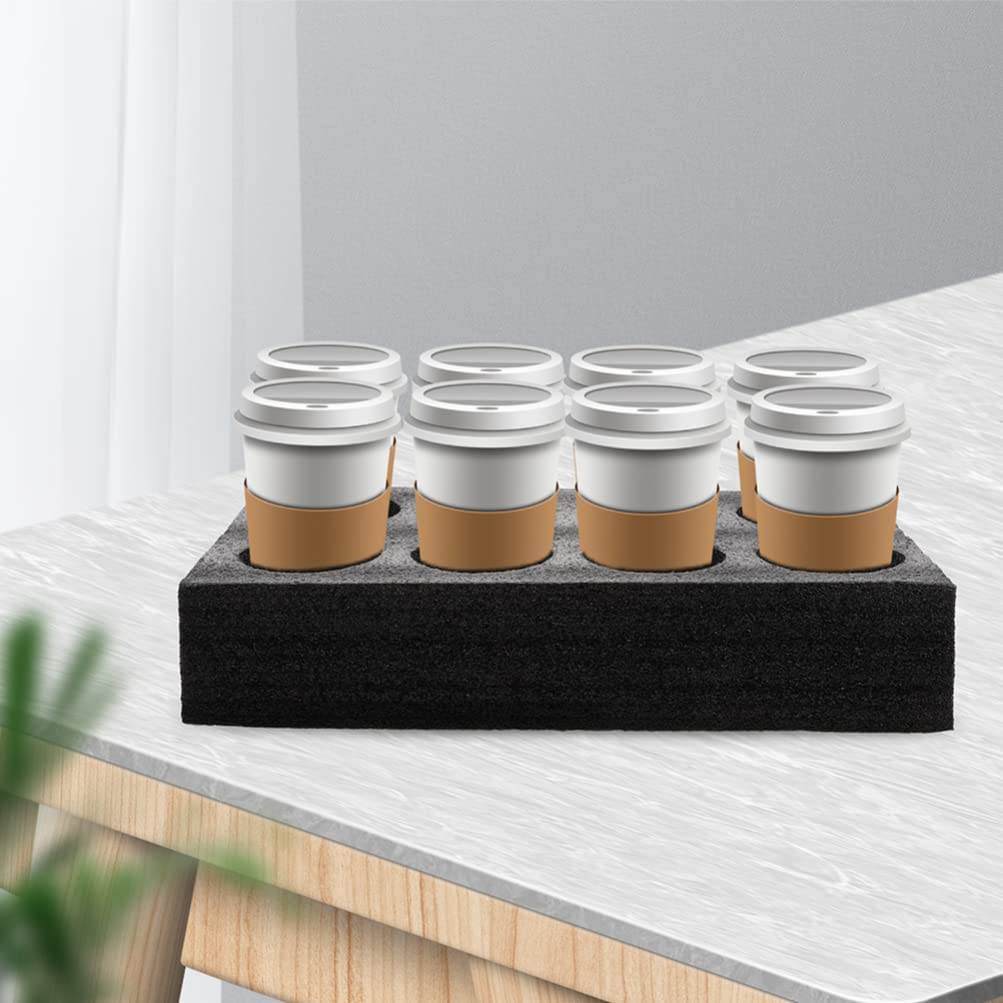 Operitacx Beverage Takeout Accessory 3Pcs Takeout Cup Trays Foam Coffee Carrier Cup Carry Holder Drink Carrier to Go Drink Holder 8 Cups for Hot and Cold Drinks Coffee Cup Carrier Tray