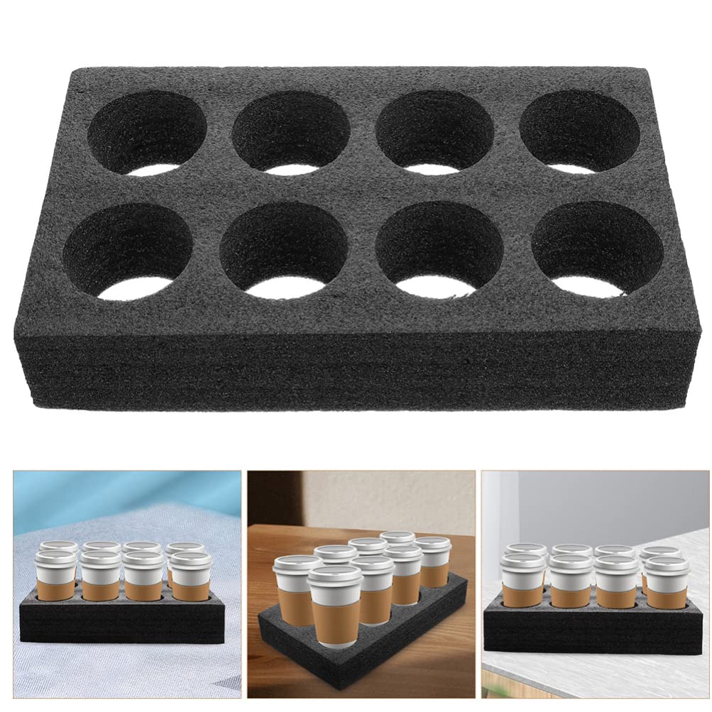 Operitacx Beverage Takeout Accessory 3Pcs Takeout Cup Trays Foam Coffee Carrier Cup Carry Holder Drink Carrier to Go Drink Holder 8 Cups for Hot and Cold Drinks Coffee Cup Carrier Tray