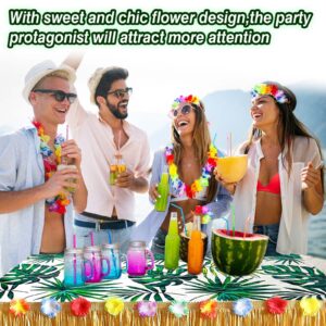 Party Spot! Luau Party Decorations, Hawaiian Party Decorations, Tropical Party Decorations - ALOHA Banner, HAPPY BIRTHDAY Banner, Table Skirt, Table Covers, Balloons,Topper, Leaves, Drinking Straws