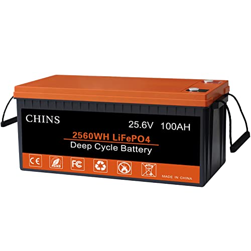 CHINS LiFePO4 Battery 24V 100AH - Built-in 100BMS Lithium Battery, 2000-4000 Cycles, Perfect for Home Energy Storage, Off-Grid