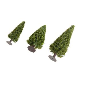 alblinsy 10pcs Green Scenery Landscape Model Cedar Trees Train Scenery Landscape Pine Miniature Diorama Trees Mixed Model for Road Architecture Building DIY Decoration