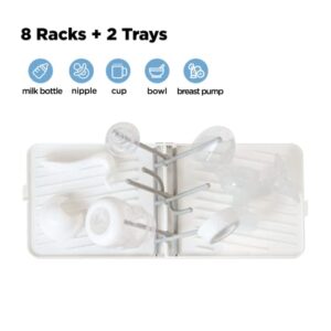 YOJAVU Baby Bottle Drying Rack, White