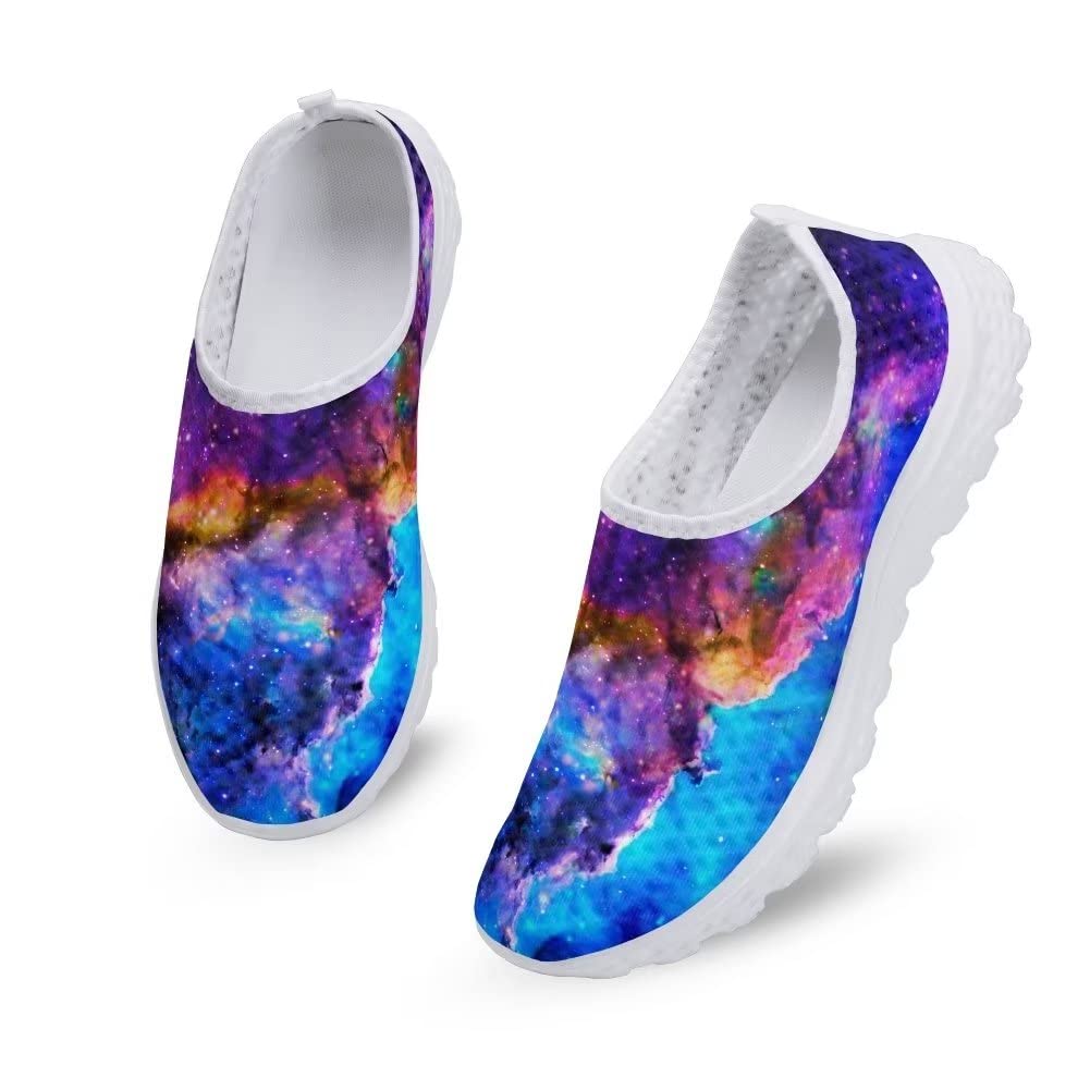 KEIAHUAN Star Sky Print Womens Walking Running Shoes Athletic Non Slip Tennis Fashion Sneakers Casual Flats Sneakers