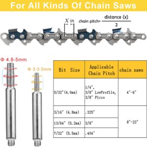 Chainsaw Chain Sharpening Jig, Chainsaw Sharpener Kit with Carrying Bag & Cleaning Brush, Hand-Crank Fast Chainsaw Sharpener Tool for 4"-22" Chain Saws & Electric Saws, DIY Lumberjack, Garden Worker