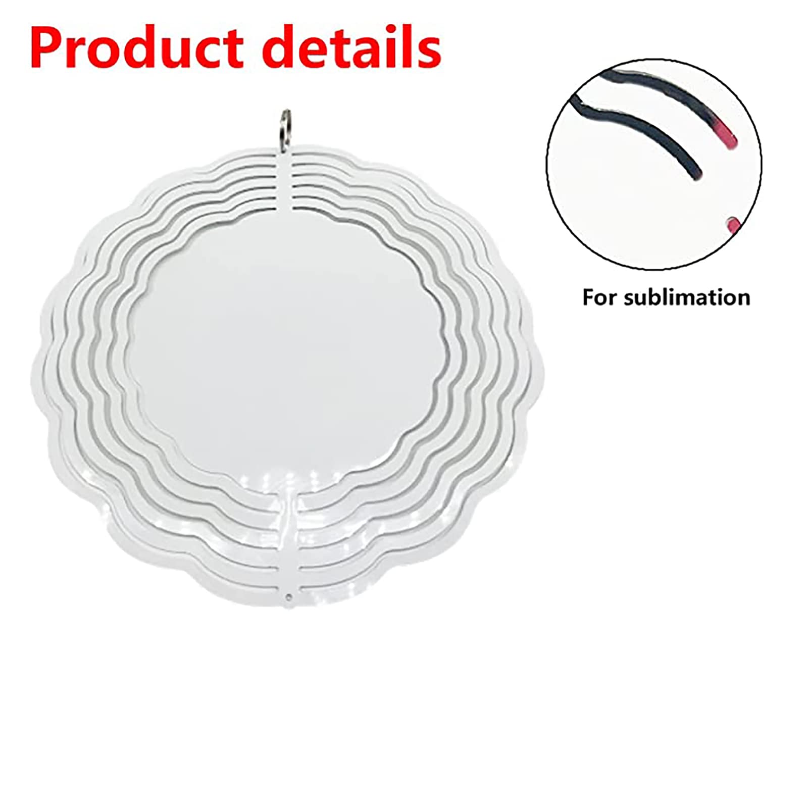 5 pcs 10 inch Sublimation Wind Spinner Blanks Round Sublimation Blanks Products Stainless Steel Metal Indoor Outdoor Garden Decoration for Heat Press Transfer Sublimation Blank Gift