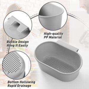 Sink Drain Strainer Basket, Abnaok Multifunction Sink Strainer Kitchen Food Catcher for Filter Kitchen Waste and Wash Vegetables Fruits (Grey)