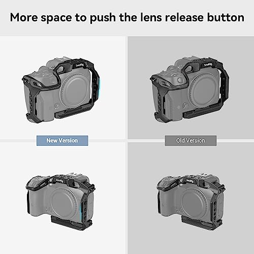 SmallRig R7 Cage for Canon R7, Aluminum Alloy R7 cage with Quick Release Plate for Arca Stand, Cold Shoe, NATO Rail and Threaded Holes, Formfitting Camera Cage Video Rig for Canon R7-4003