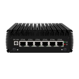 hunsn micro firewall appliance, mini pc, vpn, router pc, intel pentium silver n6005, rj05f, aes-ni, 6 x intel 2.5gbe i226-v, dp, hdmi, sim slot, barebone, no ram, no storage, no system