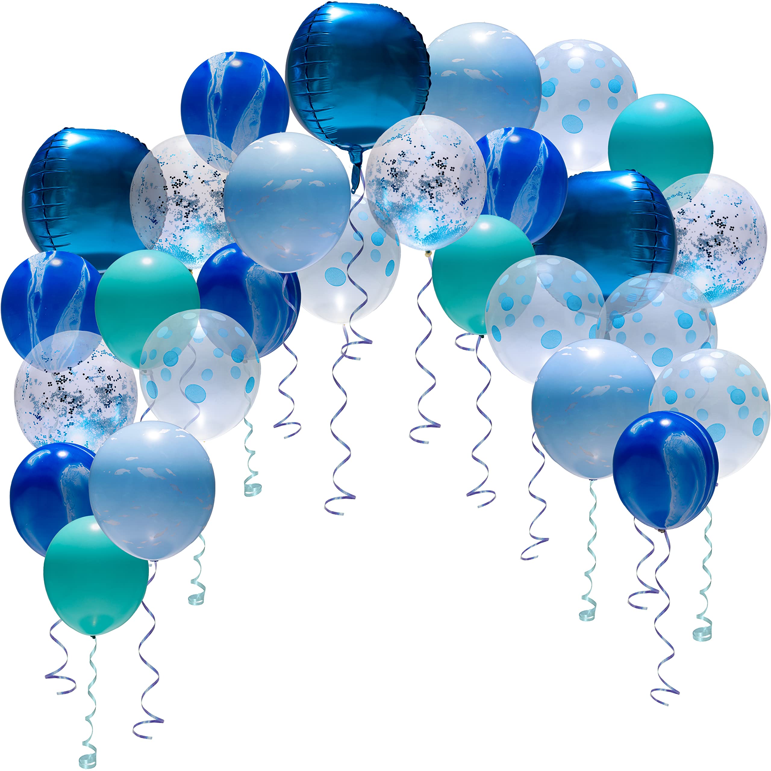 Cheerland Ocean Theme Under the Sea Balloon Garland for Blue Birthday Party Decorations Blue Beach Summer Party Balloons Arch Kid's Bday Baby Bridal Shower Grdaution Party Supplies