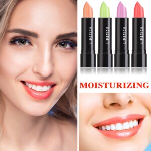 LZYLLS 8 Pcs Color Changing Change Lipstick,Magic Lipstick Jelly Lip Balm,Moisturizer Tinted Lip Tint Stain Long Lasting Waterproof Temperature Color Change Lip Gloss