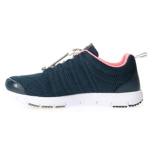 propét women's travelwalker ii sneakers, navy/melon, 9.5 xx-wide us