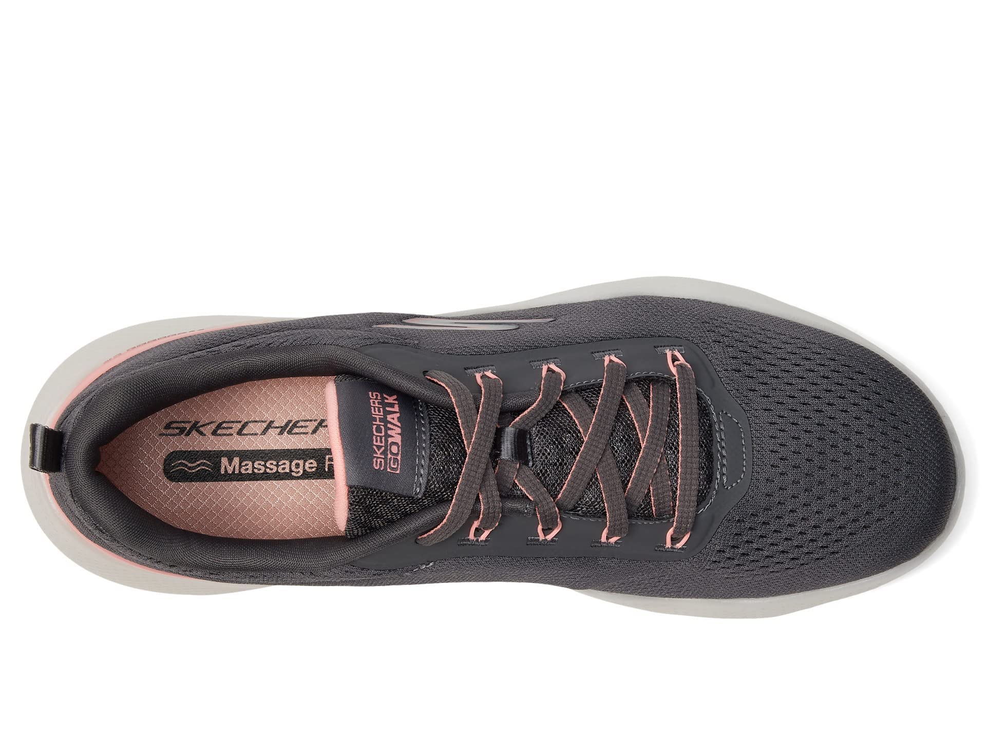 Skechers Go Walk Massage Fit Gray/Pink 9 B (M)