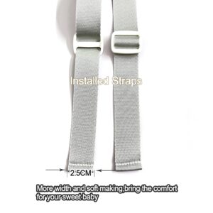 ZARPMA High Chair Straps, Universal Replacement Harness Strap Belt for Chair Compatible for Tripp Trapp Stokke HighChair (Grey)