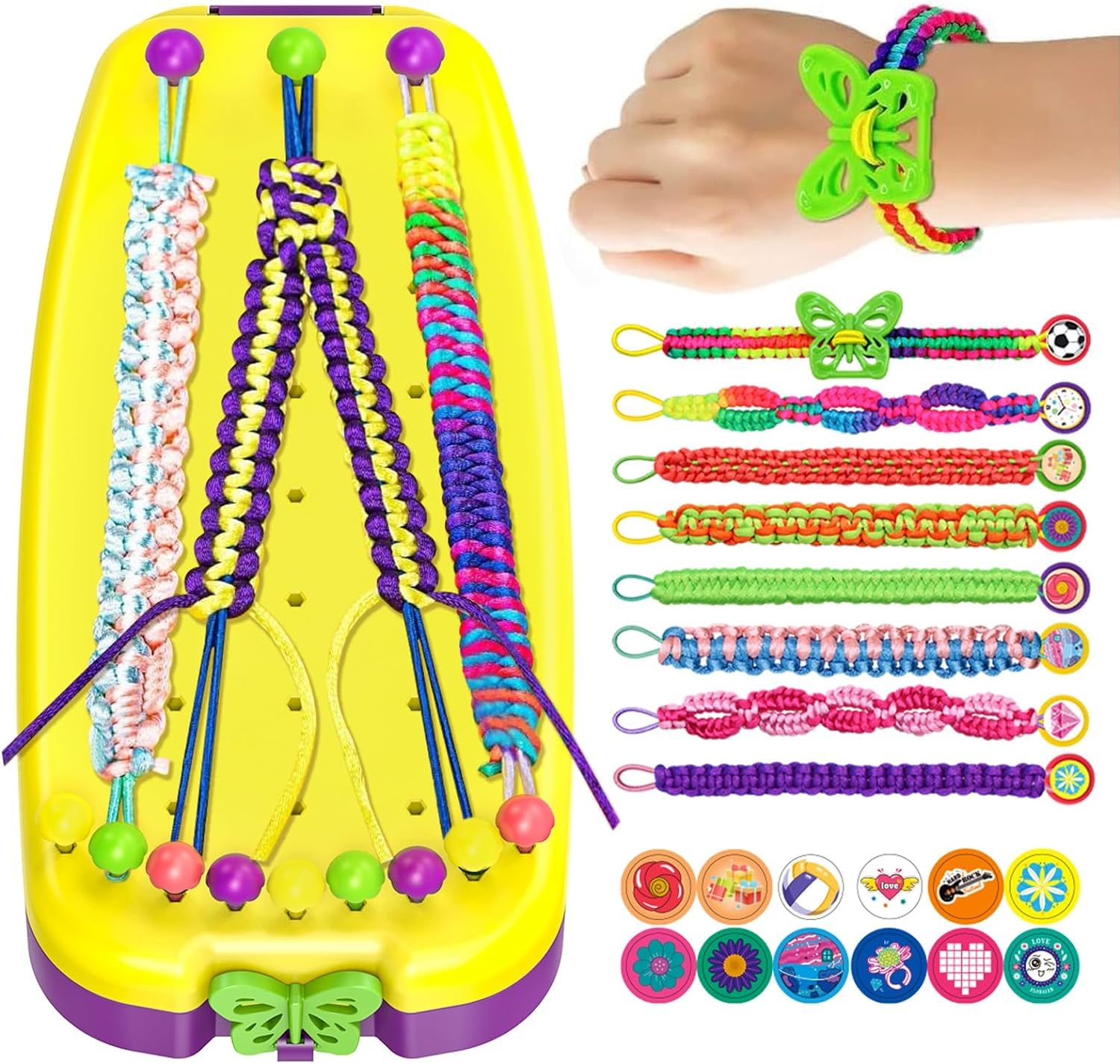 Simfunso Friendship Bracelet Making Kit, Toys for Girls Ages 7 8 9 10 11 12 Year Old, Present for Teen Girl, Arts and Crafts Kit for Kids Ages 8, Birthday Gift Toys for 8-12 Years Old