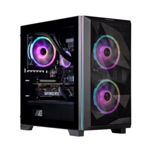 velztorm mini pilum cto gaming desktop pc (amd ryzen 7-5700x 8-core, geforce rtx 3060, 16gb ddr4, 1tb pcie ssd + 1tb hdd (3.5), 120mm aio, rgb fans, 750w psu, wifi 5, bt, win10h) velz0058