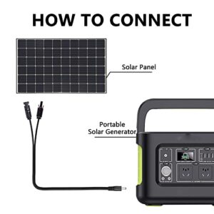 SinLoon Solar Panel Plug to DC 5.5x2.1mm Adapter Extension Power Cable, Solar Extension Cable,with DC 8mm Converter Connect for Portable Power Station Rechargeable Battery Pack Solar Generators(1M)