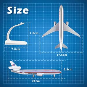 Lose Fun Park 1/300 MD11 American Plane Diecast Airplane Model Plane for Adults Collection Office Desktop Decoration Birthday Gift