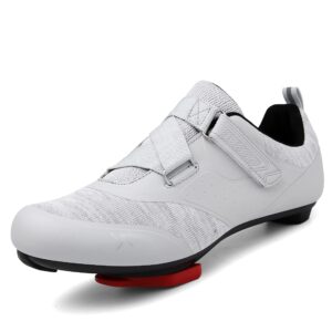 unisex cycling shoes compatible with pelaton indoor road bike shoes for men women cycle shoes with delta cleats a grey